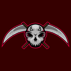 Grim reaper logo design Royalty Free Vector Image