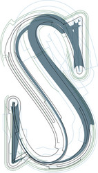 Font letter s Royalty Free Vector Image - VectorStock