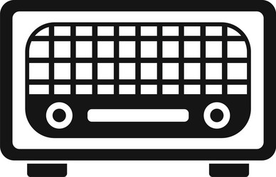 Am radio icon flat style Royalty Free Vector Image