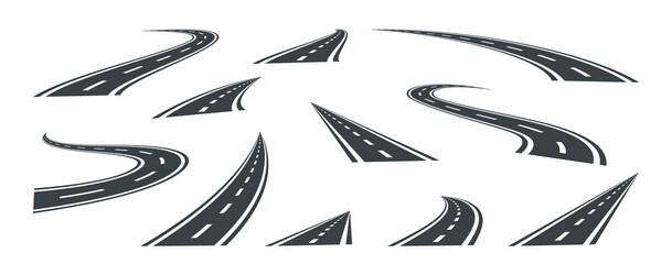 Seamless street and road template isolated Vector Image
