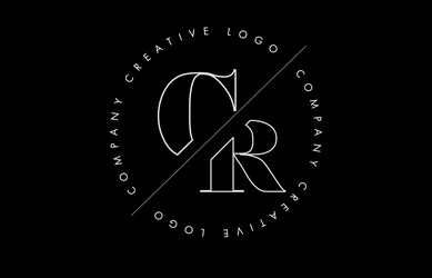 Creative black letters cr c r logo with leading Vector Image