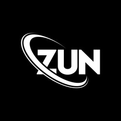 Zun letter logo design with polygon shape Vector Image