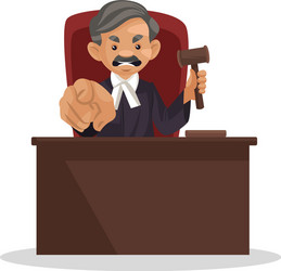 Cute judge girl cartoon character standing Vector Image