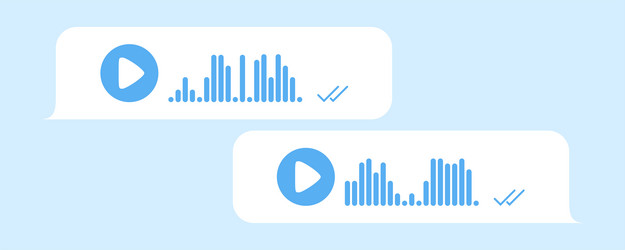 Recording of audio message template ui element Vector Image
