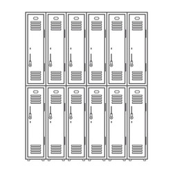 Lockers Outline Drawing Vector Images (over 190)