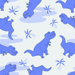 Tyrannosaurus rex seamless pattern Royalty Free Vector Image