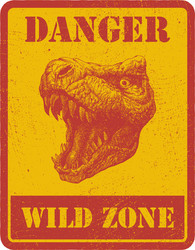 Dinosaur Warning Sign Vector Images (99)
