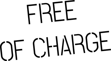 Free of charge stamp free of charge rectangular Vector Image