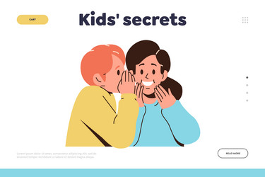 Cartoon Kids Telling Secrets