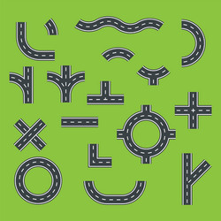 Twisted street and road seamless pattern isolated Vector Image