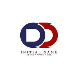 Initial name dd logo design double d letter Vector Image