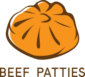 Abstract beef patties urban restaurant design Vector Image