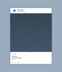 Instagram empty photo frame isolated Royalty Free Vector