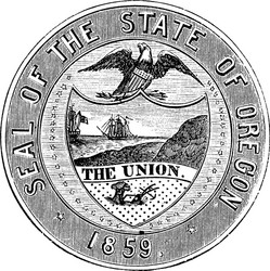 Official seal of the us state oregon Royalty Free Vector