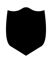 Police shield black shape heraldic shields blank Vector Image