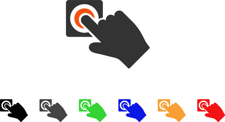 Push alarm button flat icon Royalty Free Vector Image