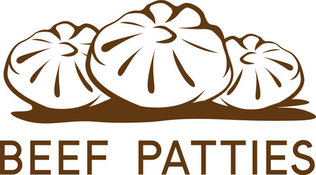 Abstract beef patties urban restaurant design Vector Image
