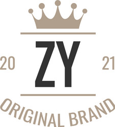Initial letter yz vintage logo concept graphic Vector Image