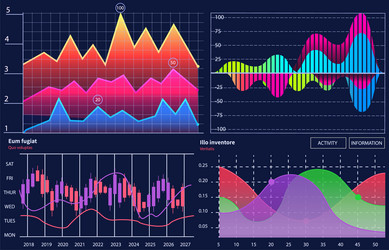 Abstract infographics visualization Royalty Free Vector