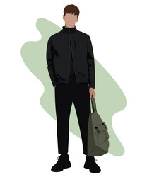 Stylish man cartoon male characters men Royalty Free Vector