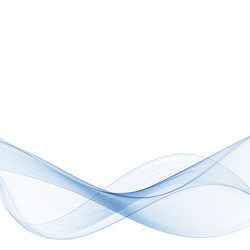 Abstract blue transparent waves on white Vector Image