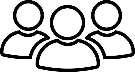 People group line icon set team of worker user Vector Image