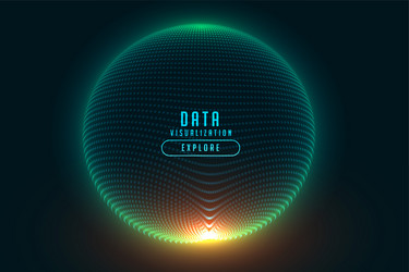 Glowing particle sphere in two light colors Vector Image