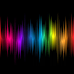 Abstract rainbow bars with reflection Royalty Free Vector