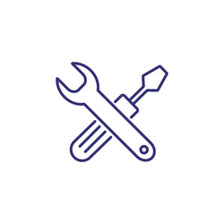 Repair of car line icon Royalty Free Vector Image