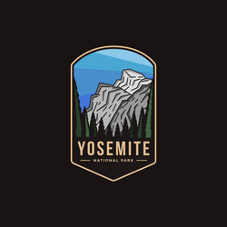 Emblem patch logo yosemite national park Vector Image