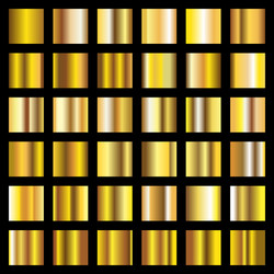 Gold metallic bronze silver chrome copper Vector Image