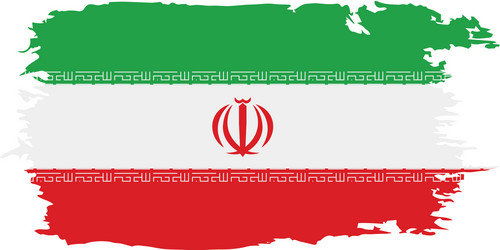 3d flag of iran Royalty Free Vector Image - VectorStock