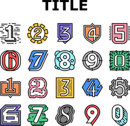 Educational cartoon numbers set with objects Vector Image