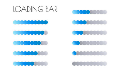 Blue loading bars Royalty Free Vector Image - VectorStock