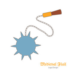 Medieval colorful logo emblem template flat style Vector Image