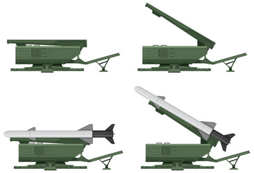Military missile launcher Royalty Free Vector Image