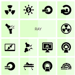 Ray icons Royalty Free Vector Image - VectorStock