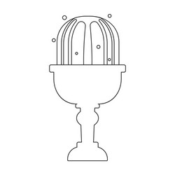 Fountain water outline icon Royalty Free Vector Image