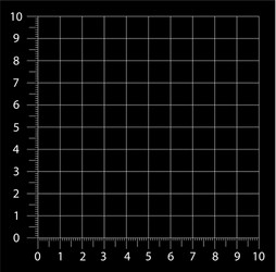 Measured grid graph plotting corner ruler Vector Image