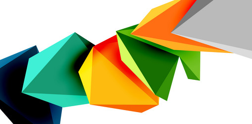 3d low poly triangle design elements Royalty Free Vector
