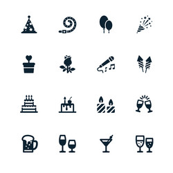 Celebration icons 1 Royalty Free Vector Image - VectorStock