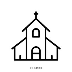 Cross stitch icon line art style design isolated Vector Image