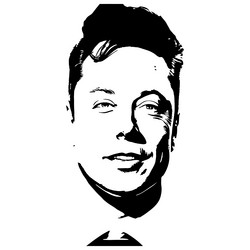 Elon musk silhouette Royalty Free Vector Image