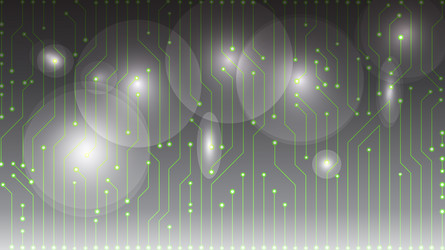 Gold gradient circuit board design on black Vector Image