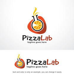 Good pizza logo template design emblem Royalty Free Vector