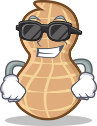 Crying peanut character cartoon style Royalty Free Vector