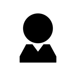 Simple person icon or user and avatar Royalty Free Vector