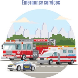 Emergency rescue team help people cartoon Vector Image