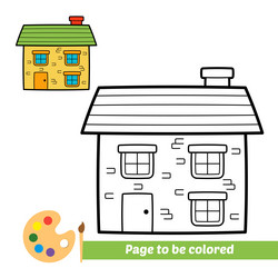 Coloring book for kids house Royalty Free Vector Image