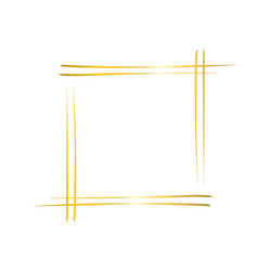 Gold frame beautiful simple golden design vintage Vector Image